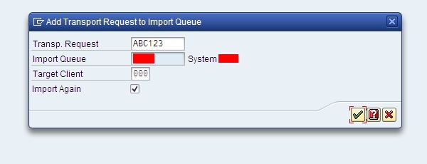 Manually Import SAP Transport Request